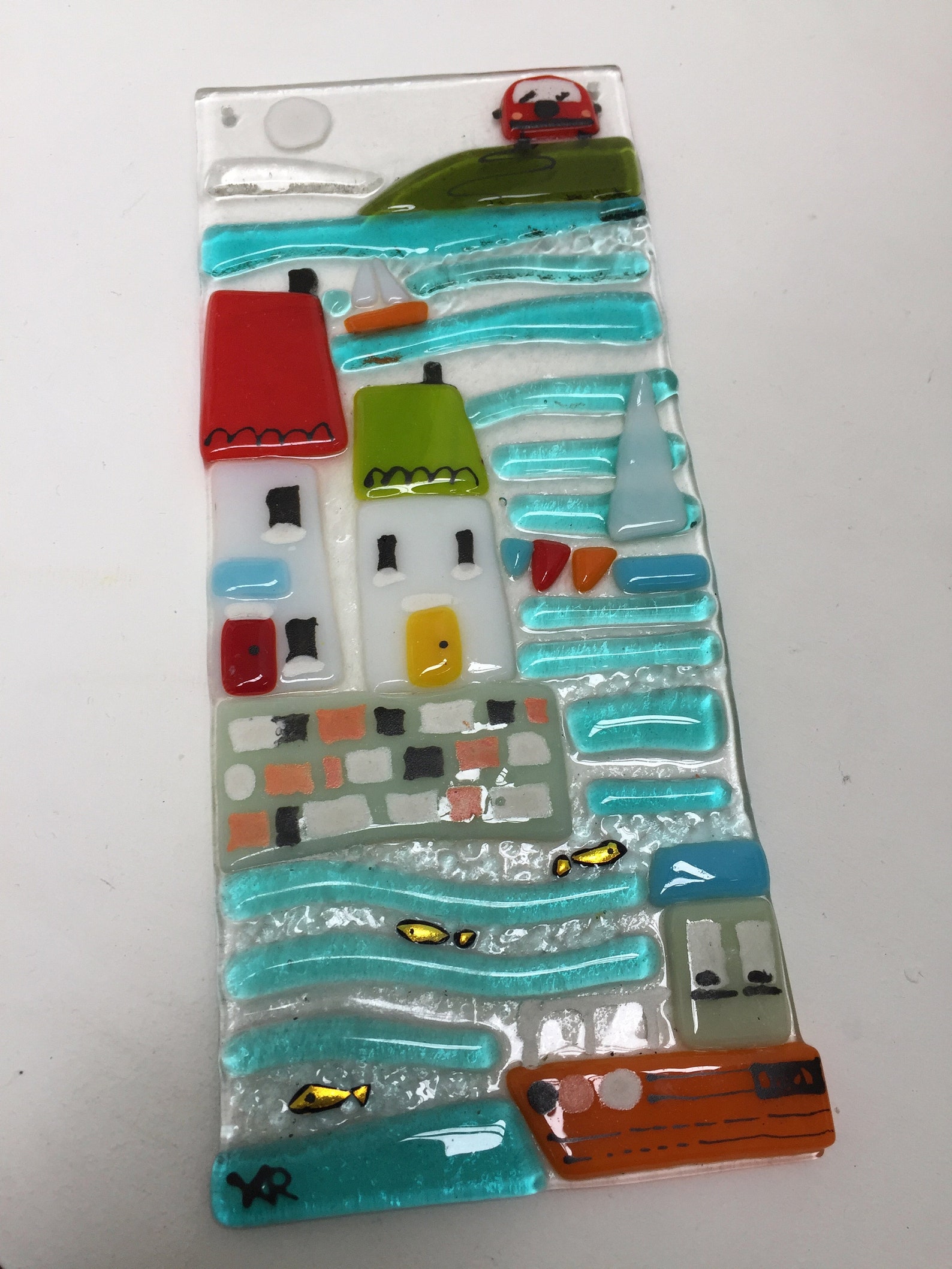 FUSED GLASS SEASCAPE | Etsy