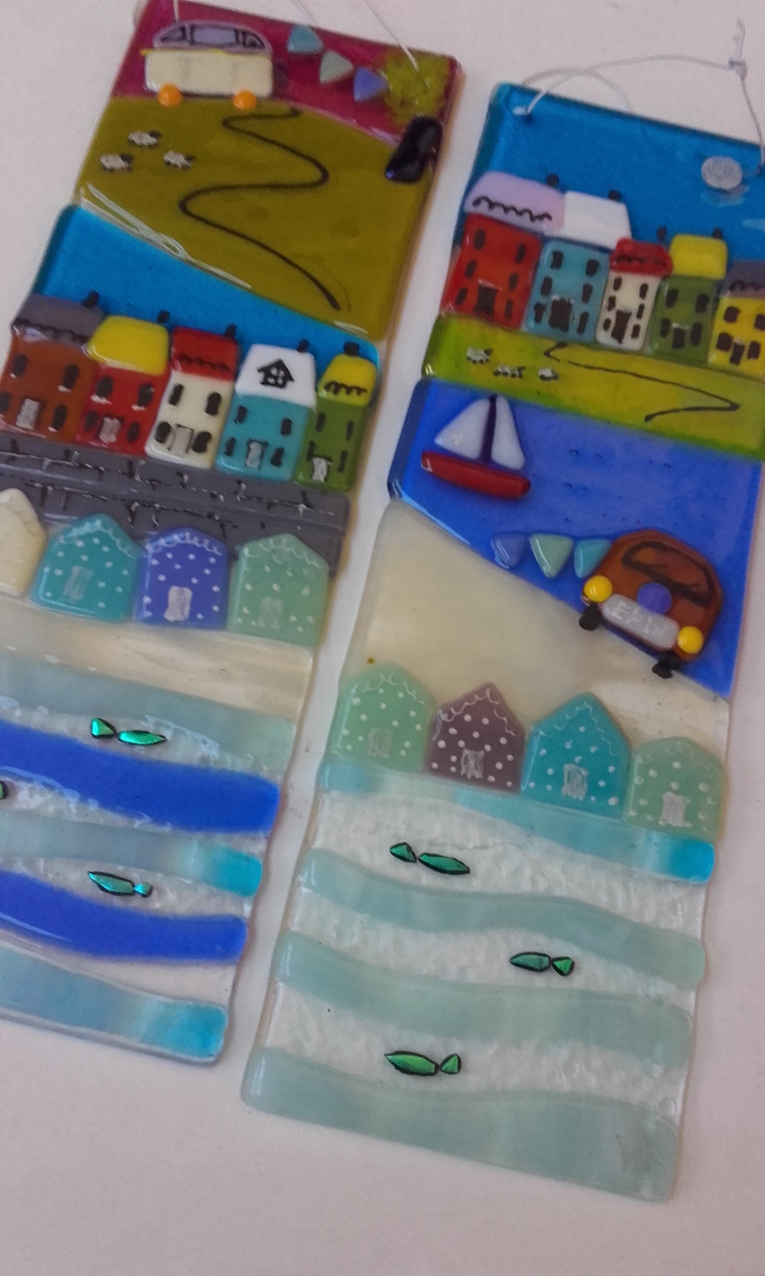 FUSED GLASS SEASCAPE - Etsy UK
