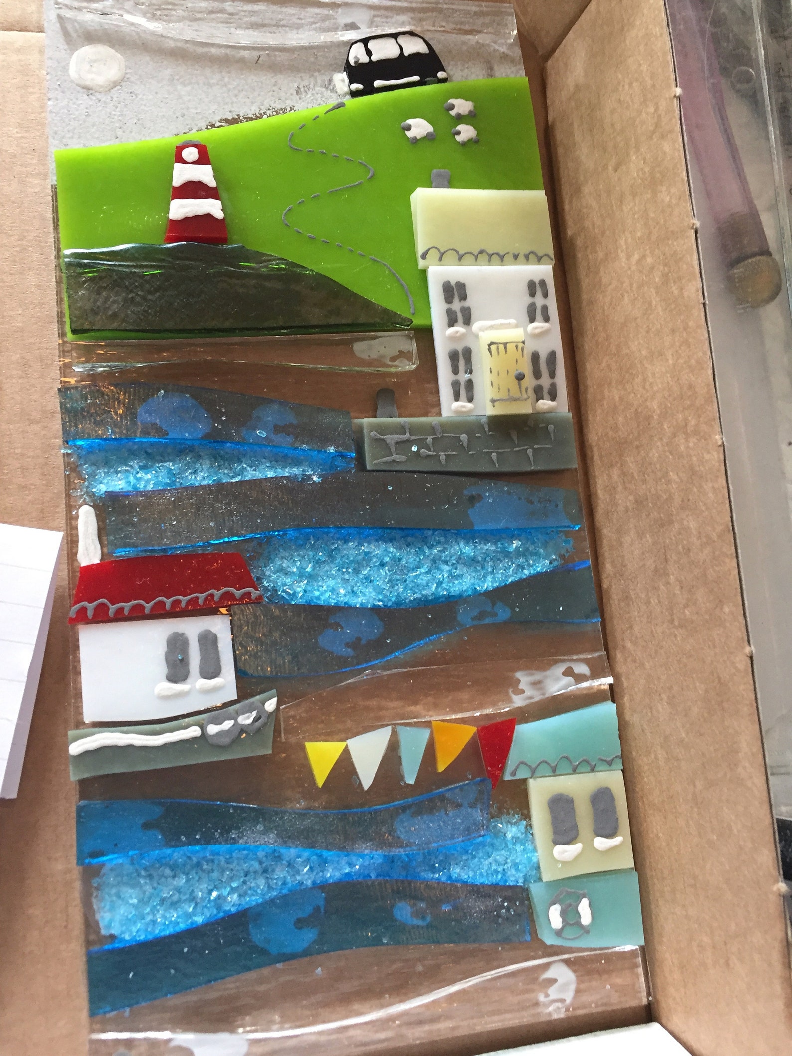 FUSED GLASS SEASCAPE - Etsy