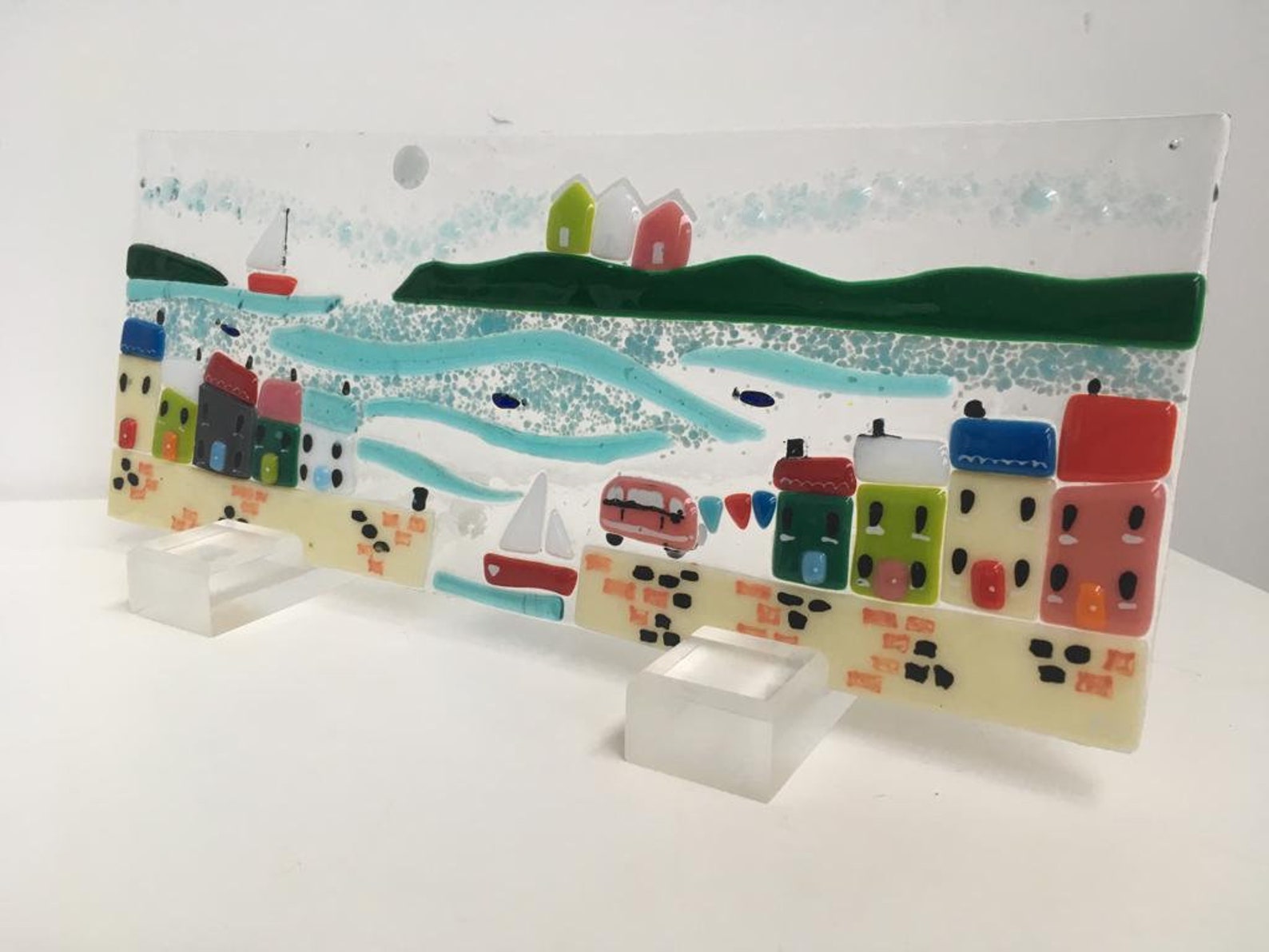 FUSED GLASS SEASCAPE - Etsy UK