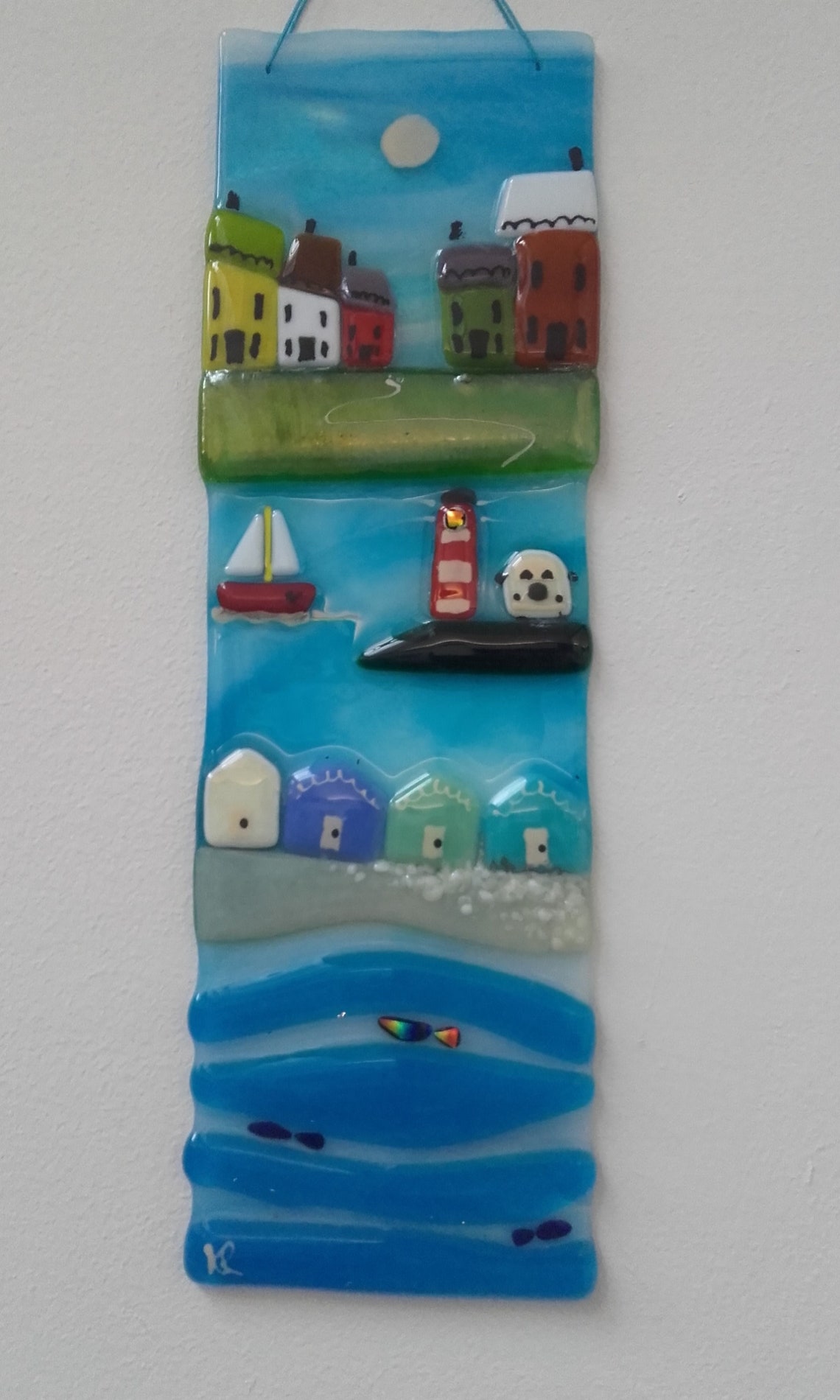 FUSED GLASS SEASCAPE - Etsy UK