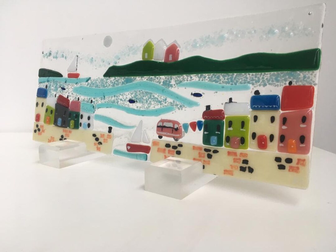 FUSED GLASS SEASCAPE - Etsy UK
