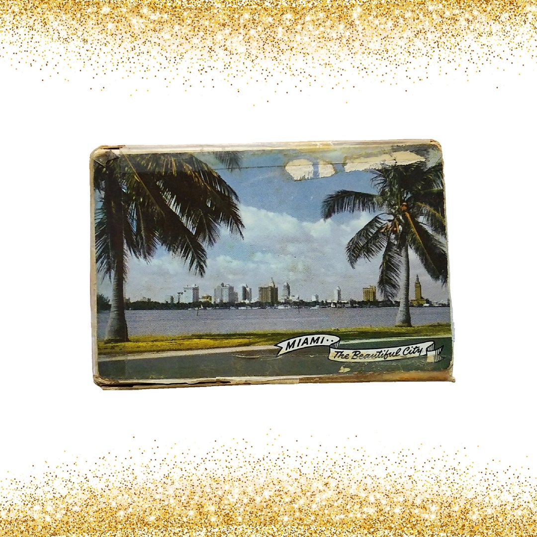 1950's Miami Skyline Playing Cards in Original Box Standard Deck, Miami ...