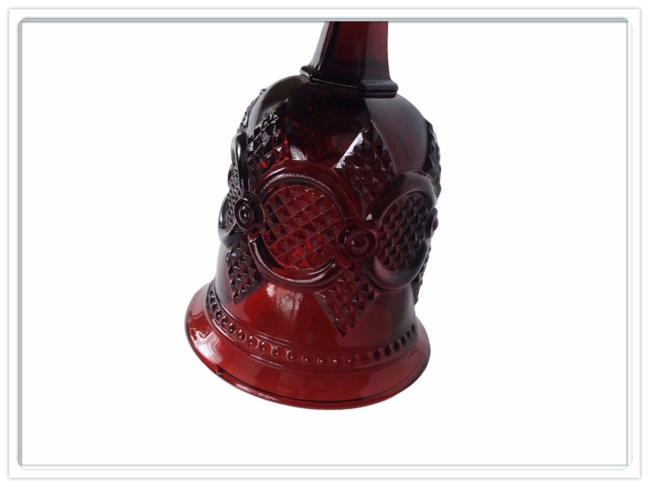 Vintage Avon Ruby Red Glass Bell 1979 Cape Cod Collection - Etsy
