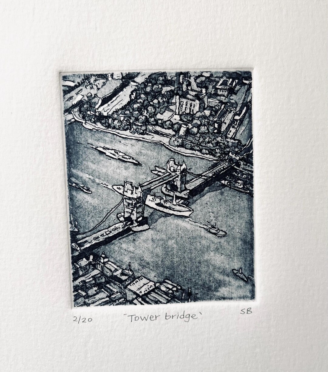 Tower Bridge Etching, London Aquatint Print, Limited Edition - Etsy