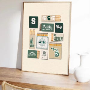 MSU Matchbox Print, College Matchbox Art, Matchbooks Print, Matchbox ...