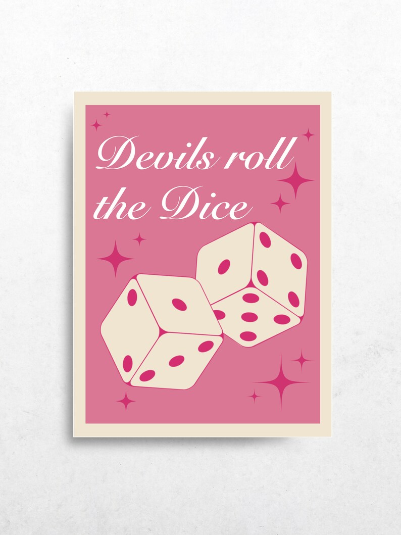 DEVILS ROLL the DICE Album Posters Digital Poster Music Poster Music ...