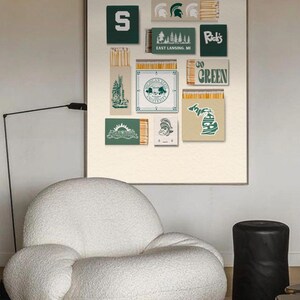 MSU Matchbox Print, College Matchbox Art, Matchbooks Print, Matchbox ...