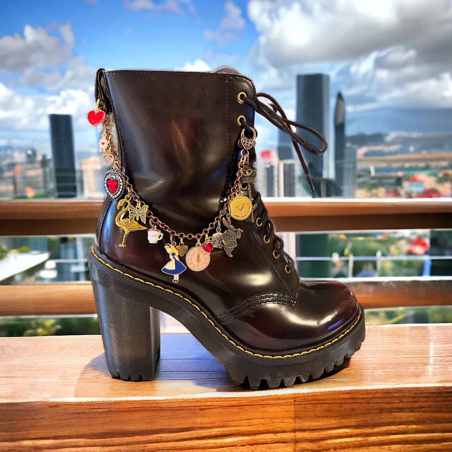 Alice in Wonderland, Boot Jewelry, Boot Accessory, Alice Boot, Doc ...