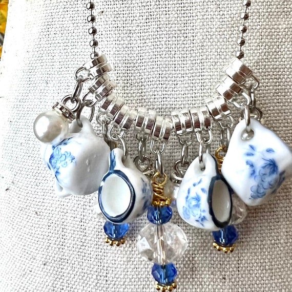 Tea Party Charm Necklace Featuring a Tea Pot Creamer Sugar - Etsy