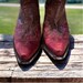 Vintage Old Gringo Cowboy Boots: Handmade Brown & Red Leather, Women's ...