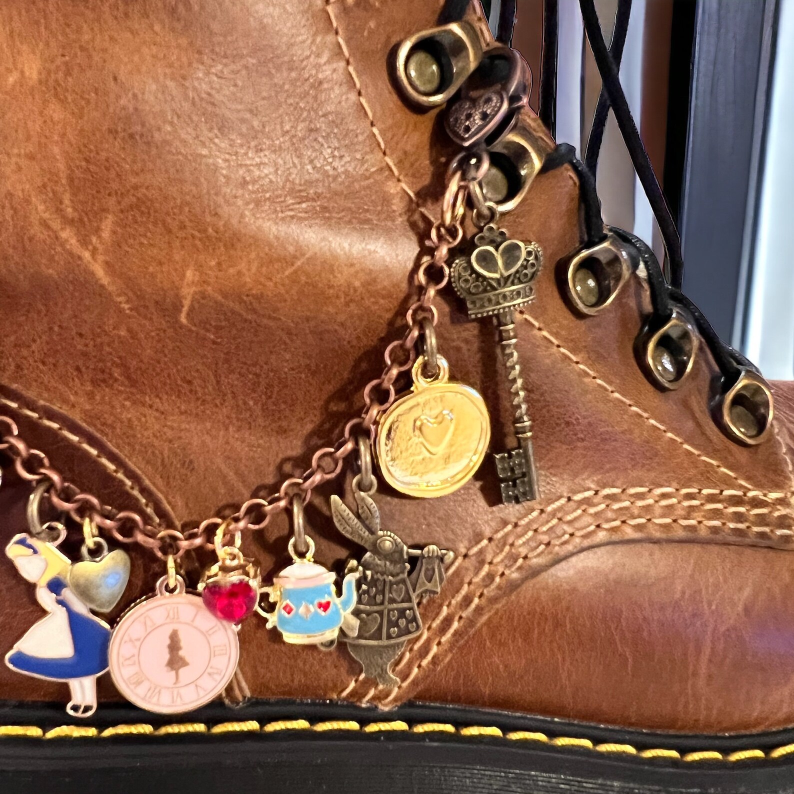 Alice in Wonderland, Boot Jewelry, Boot Accessory, Alice Boot, Doc ...