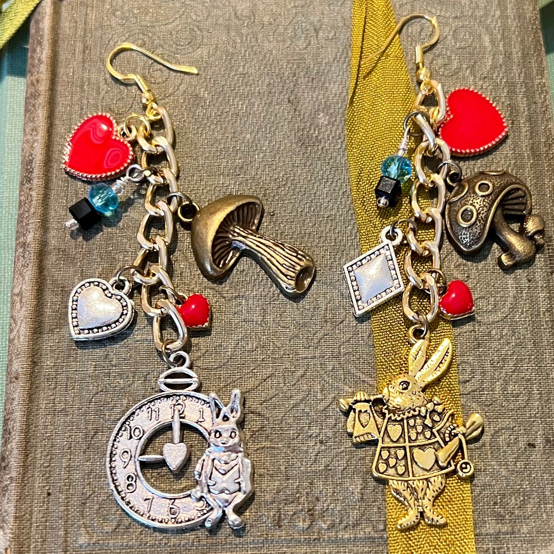 Alice in Wonderland Earrings. Alice in Wonderland Jewelry. - Etsy