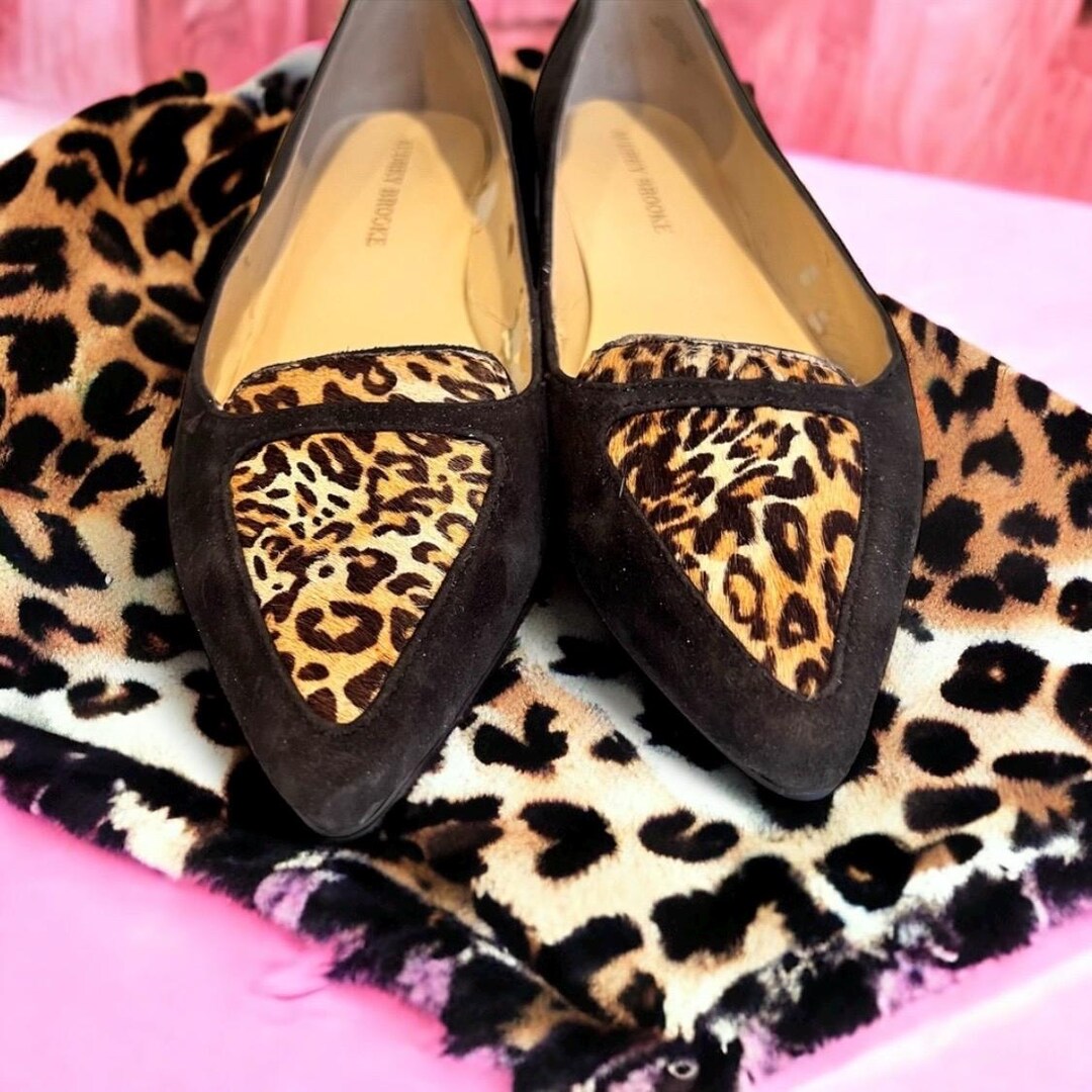 Vintage Audrey Brooke Leopard Print Flats - Women's Size 8 (two Pairs ...