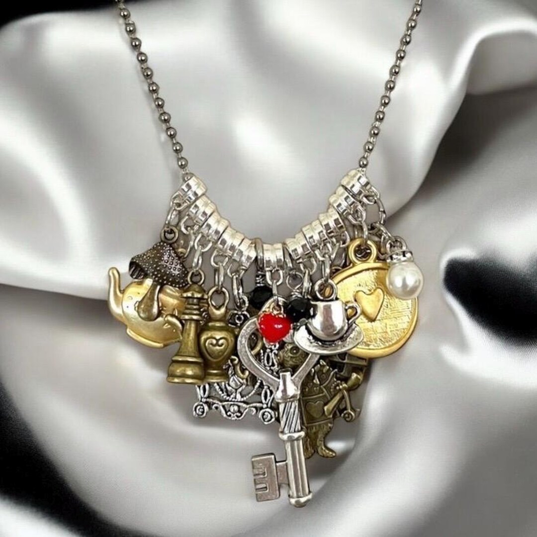 White Rabbit Necklace. Alice in Wonderland Jewelry. Wonderland Necklace ...