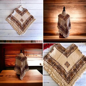 VINTAGE Handmade Poncho From the 1970s-1960s, Vintage Poncho, Boho ...