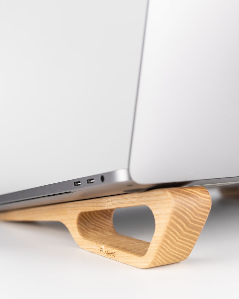 MacBook Wooden Laptop Stand Portable Laptop Display Stand - Etsy