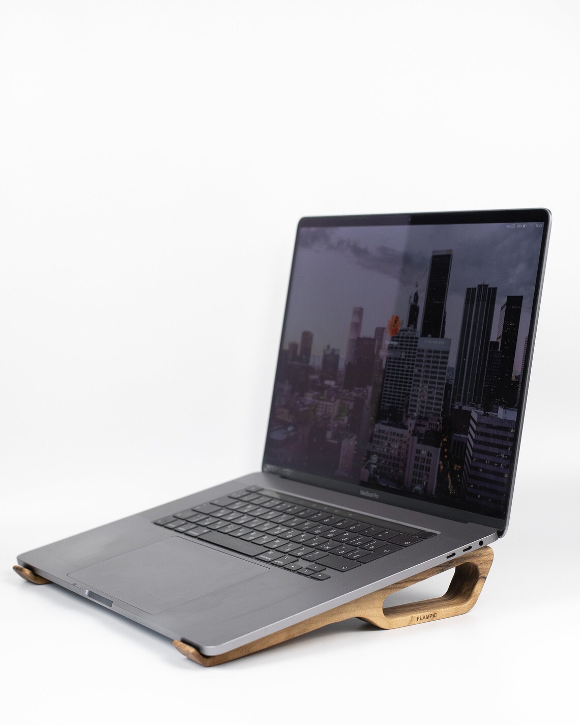 Wooden Laptop Stand for Desk Ergonomic, MacBook Stand Minimalist in ...