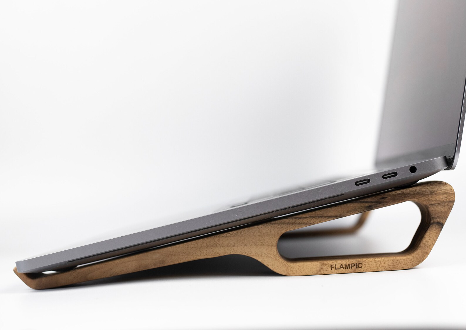 MacBook Wooden Laptop Stand, Portable Laptop Display, Stand for ...