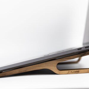 MacBook Wooden Laptop Stand, Portable Laptop Display, Stand for ...