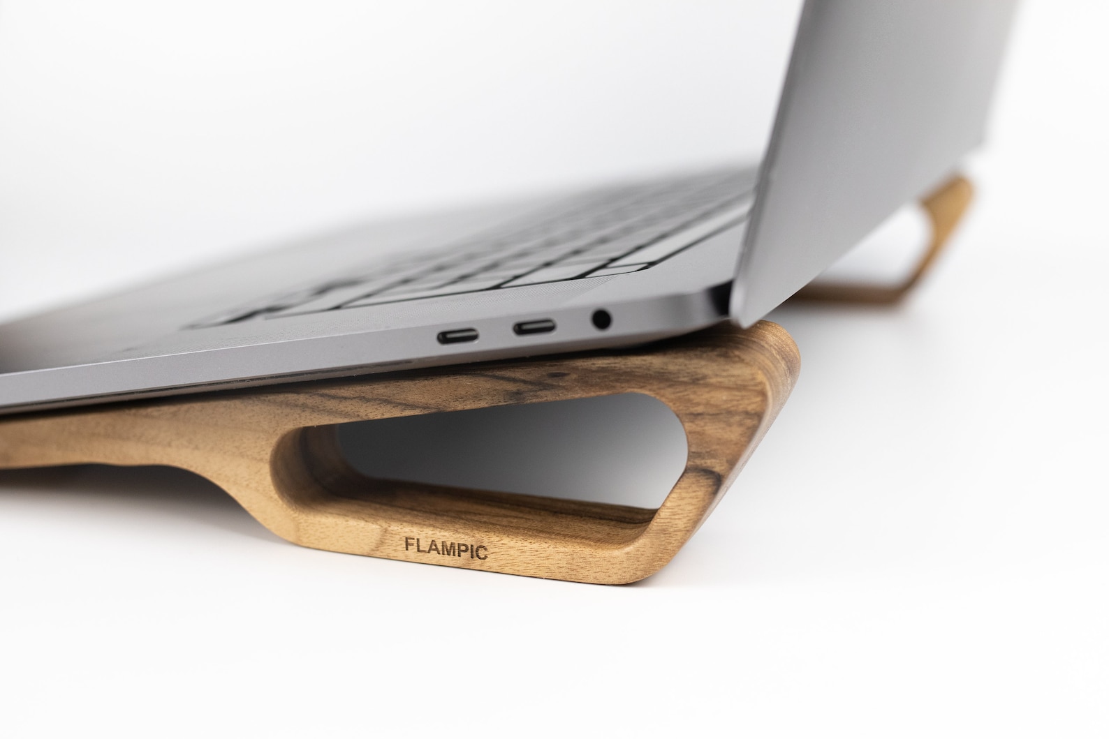 Wooden Laptop Stand for Desk Ergonomic, MacBook Stand Minimalist in ...