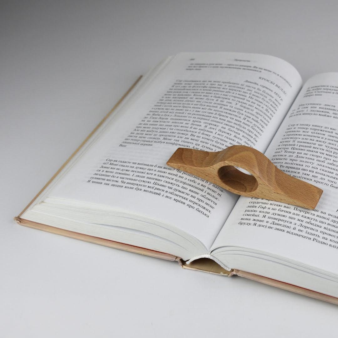 Wood Thumb Book Page Holder, Reading Ring - Etsy