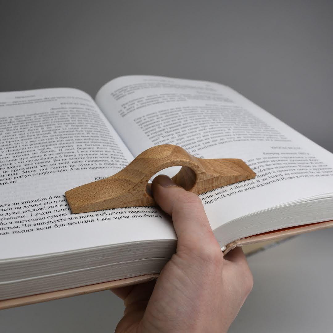 Wood Thumb Book Page Holder, Reading Ring, Christmas Corporate Gift - Etsy