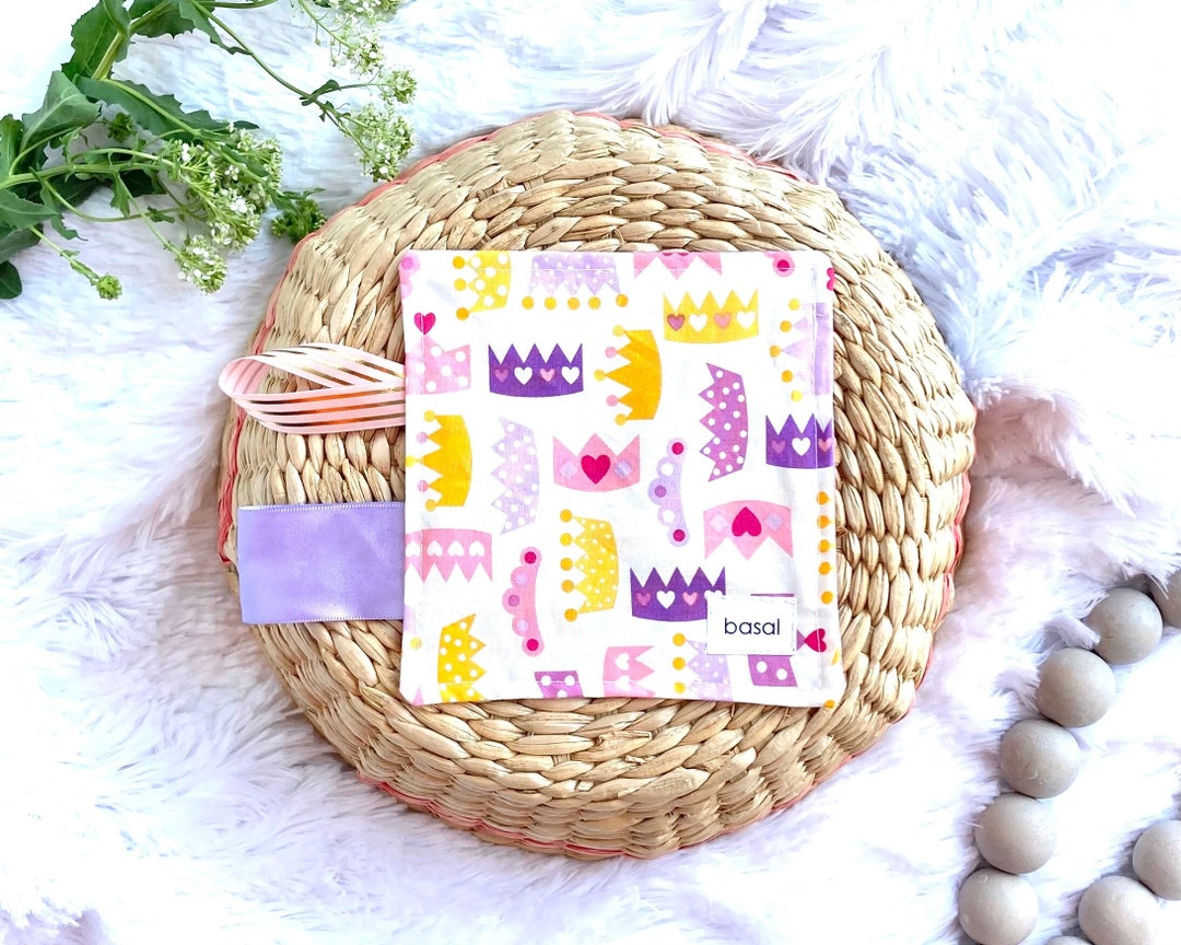 Baby Girl Crinkle Ribbon Toy, Princess Crowns Sensory Toy, Pink and ...