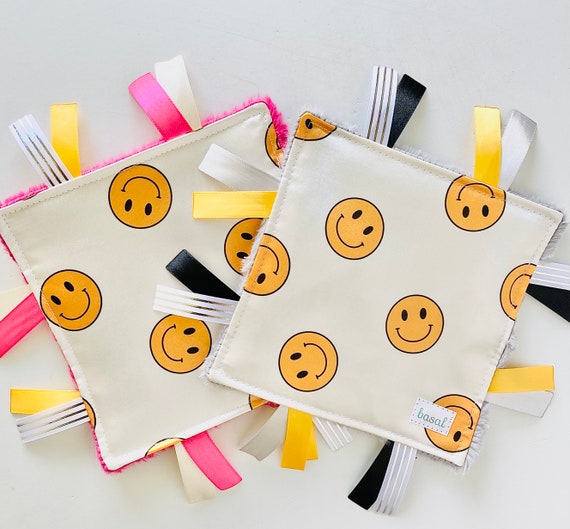 Smiley Face Crinkle Baby Toy Boy/girl Ribbon Toy Sensory - Etsy