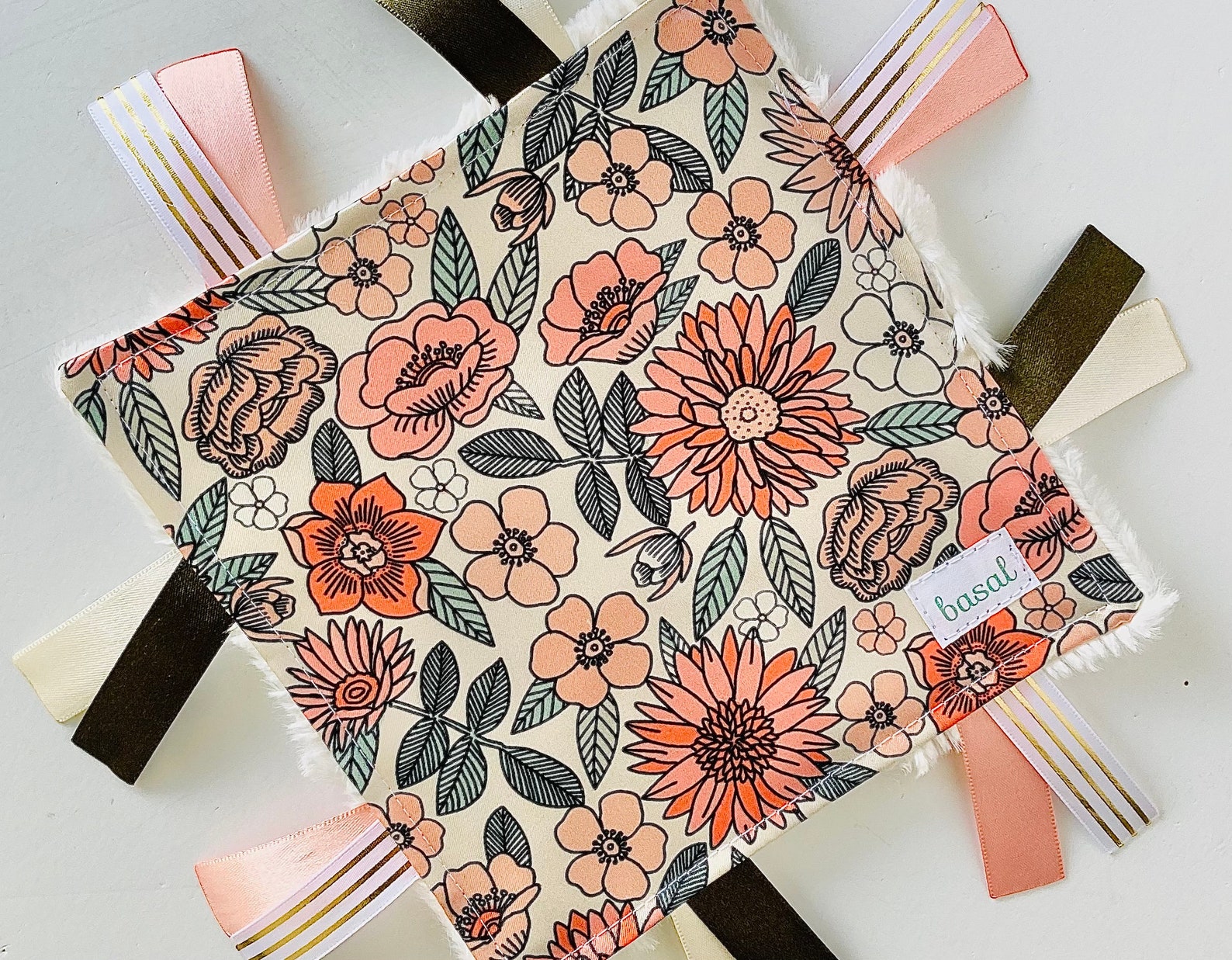 Baby Girl Crinkle Ribbon Toy Floral Modern Baby Baby Girl - Etsy