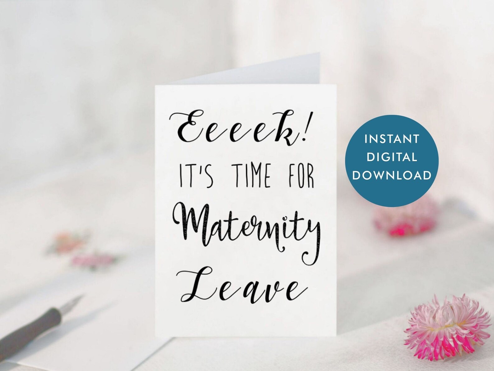 2 X Printable Card Maternity Leave Card Sister Card Leaving | Etsy
