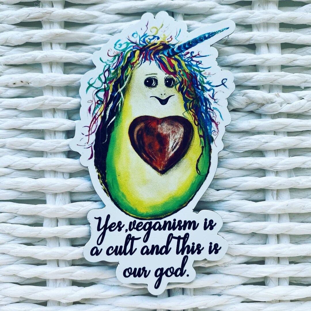 Yes, Veganism is a Cult and This is Our God. Vegan Fridge Magnet ...