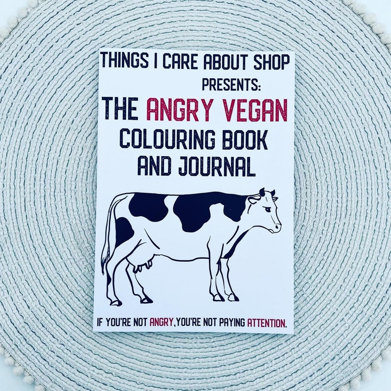 The Angry Vegan Colouring Book and Journal for Adults - Etsy