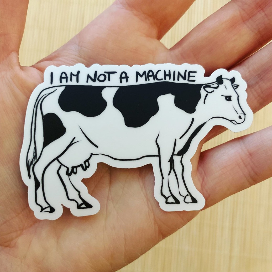 I Am Not a Machine Vinyl Stickers. Vegan Sticker. Dairy is - Etsy