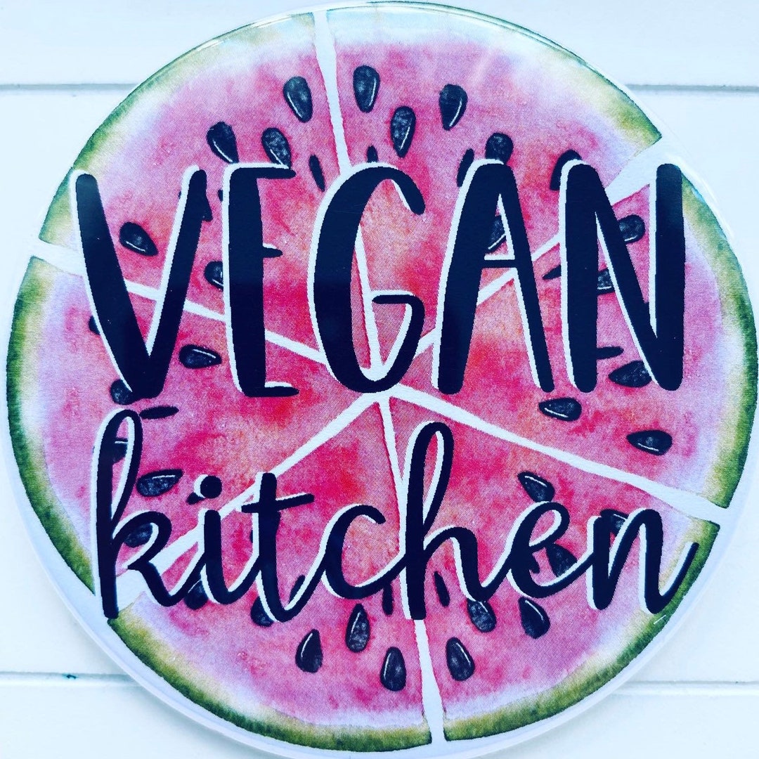 Large - Vegan Kitchen - Fridge Magnet - Watermelon. Vegan Home. Vegan ...