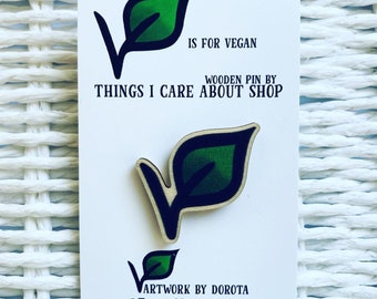 Vegan Pin - Etsy