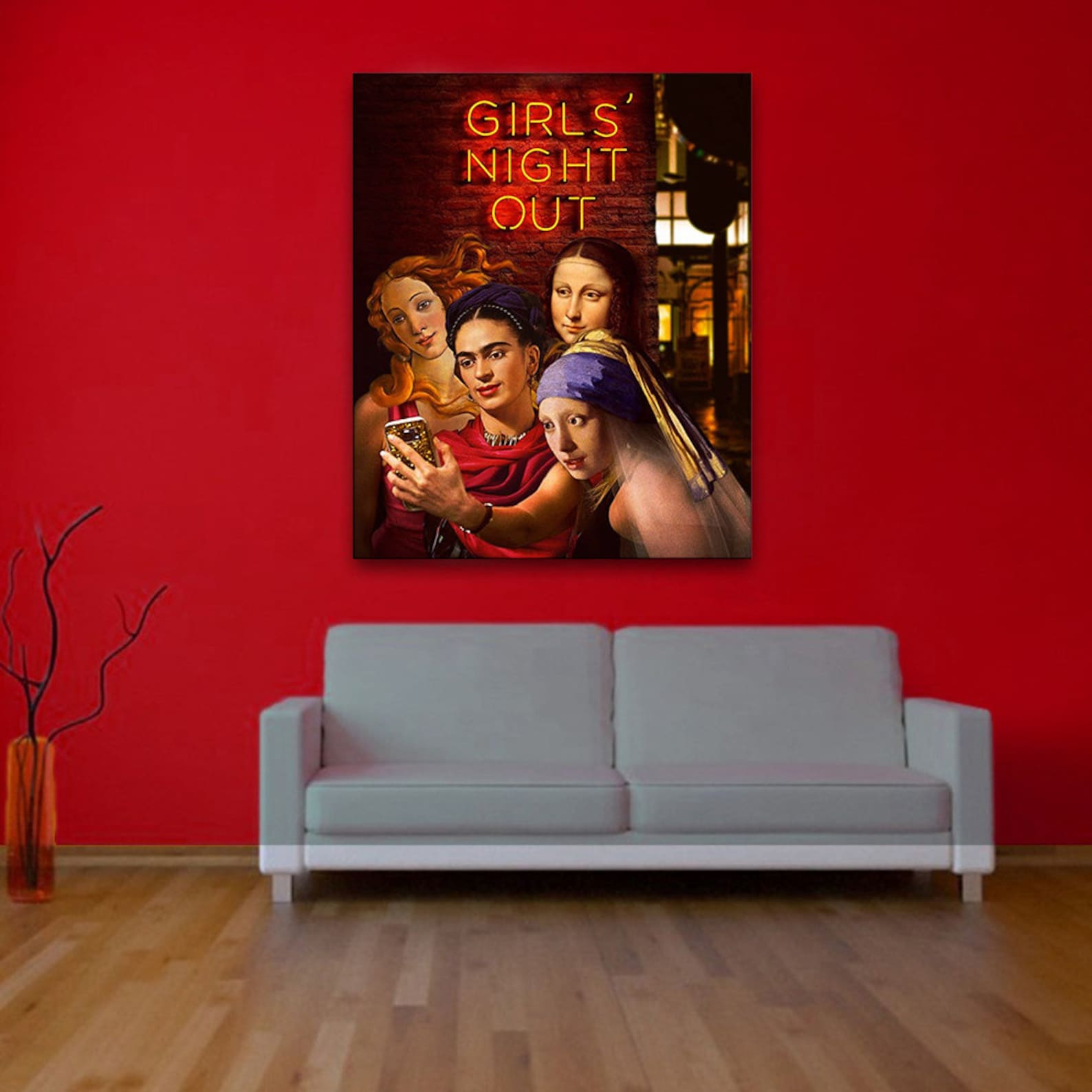 Girls Night Out - Frida Kahlo, Mona Lisa (failunfailunmefailun) - Etsy