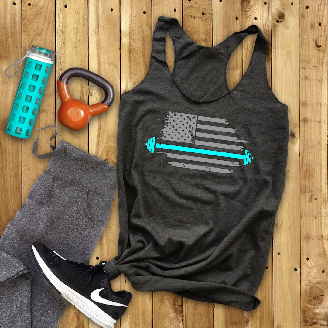 Reps & Rivals Signature American Flag and Barbell Racerback - Crossfit ...