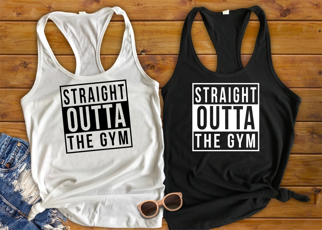 Straight Outta the Gym Racerback Tanks - Crossfit, Lifting, Exercise ...