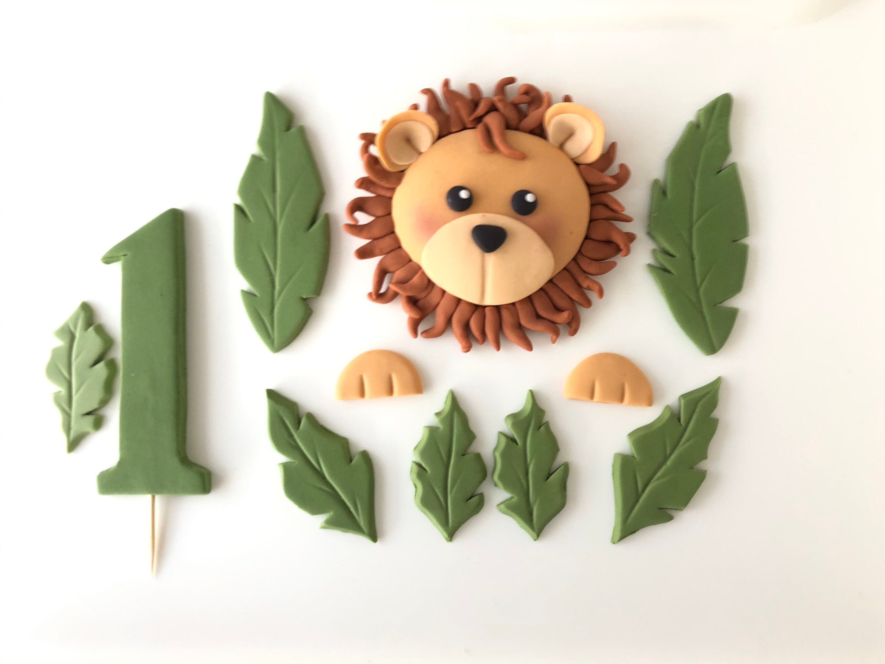 Lion in Jungle Cake Topper | Lion Cake Topper | Lion Theme Cake Topper ...