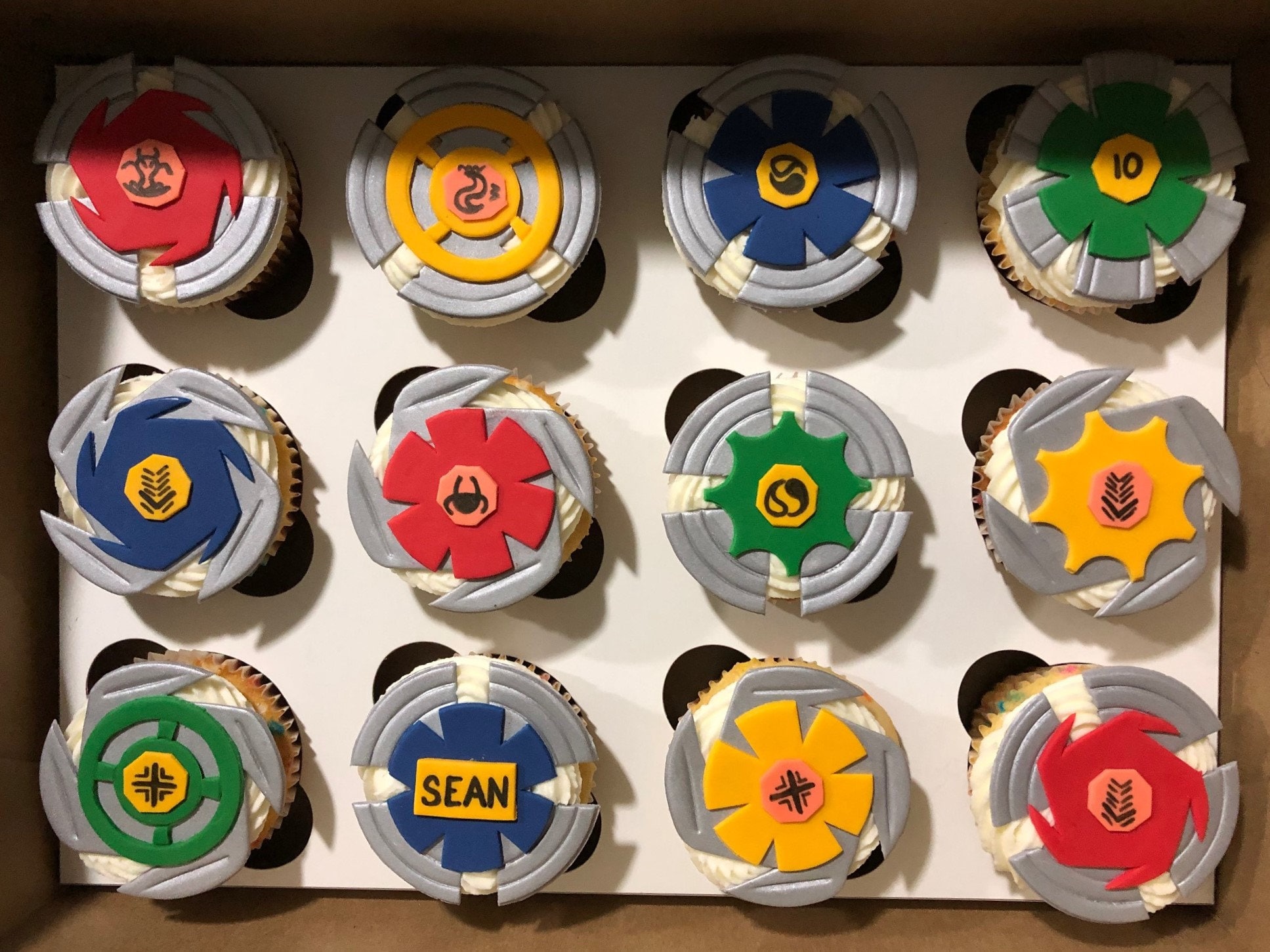 Beyblades Fondant EDIBLE Cupcake Toppers set of 12 - Etsy