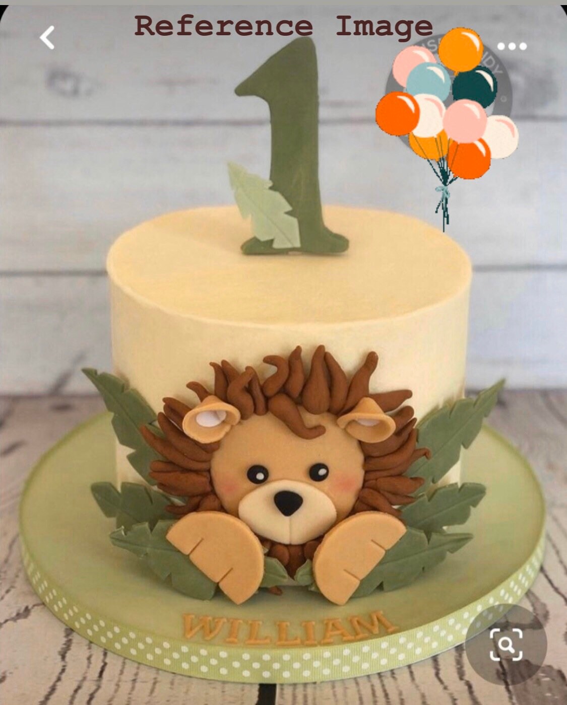 Lion in Jungle Cake Topper | Lion Cake Topper | Lion Theme Cake Topper ...