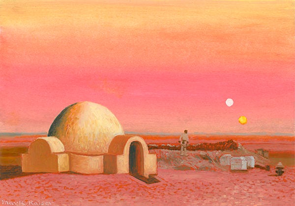 Luke Skywalker at the Lars Homestead Tatooine star Wars - Etsy