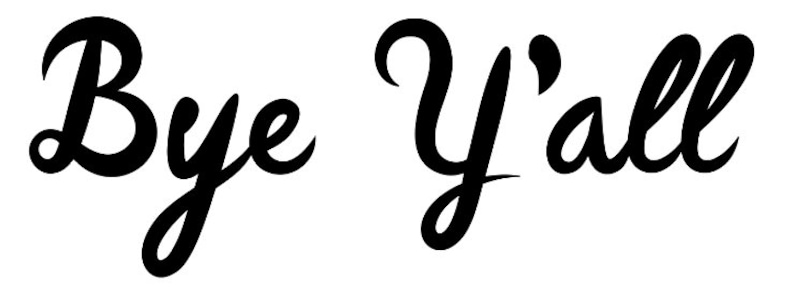Bye Y'all vinyl decal sticker for front door back door | Etsy
