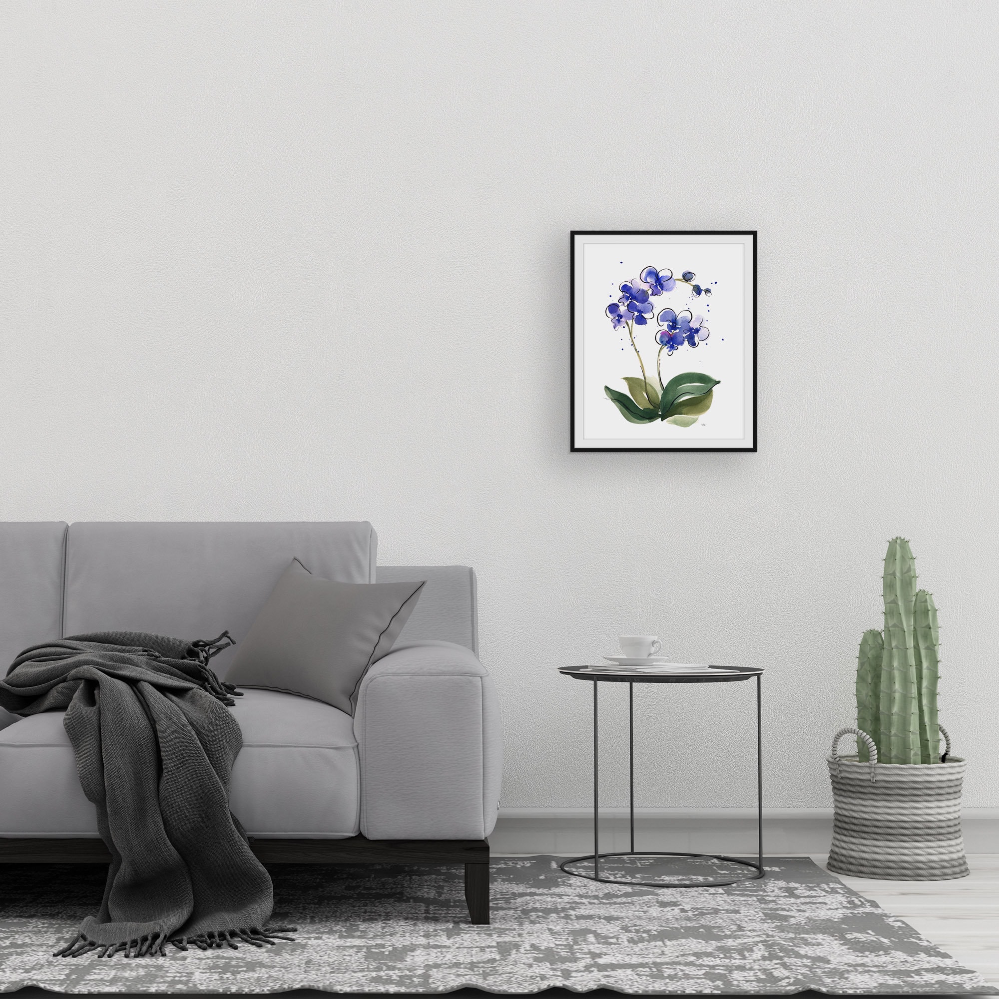 Blue Orchids – Watercolor Art Print - Etsy