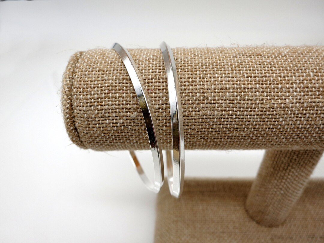 Chevron Bangle Handmade Sterling Silver Highly Polished Triangle 925 ...