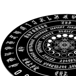 Metal Pendulum Board, Witchy Spirit Board, Moon Phases Divination Board ...