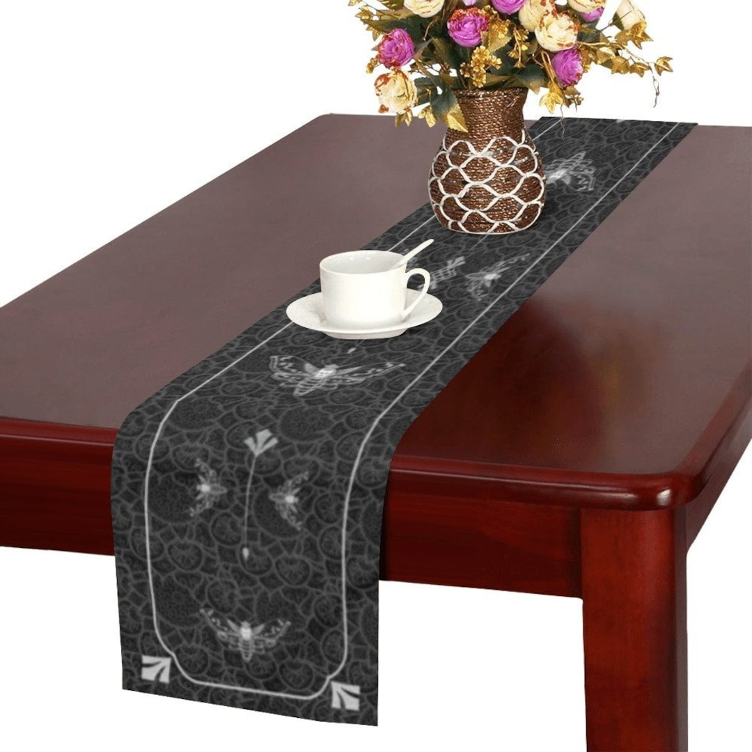 Gothic Decor Gothic Table Runner Death's Head Hawk Moth Decor Haunted ...
