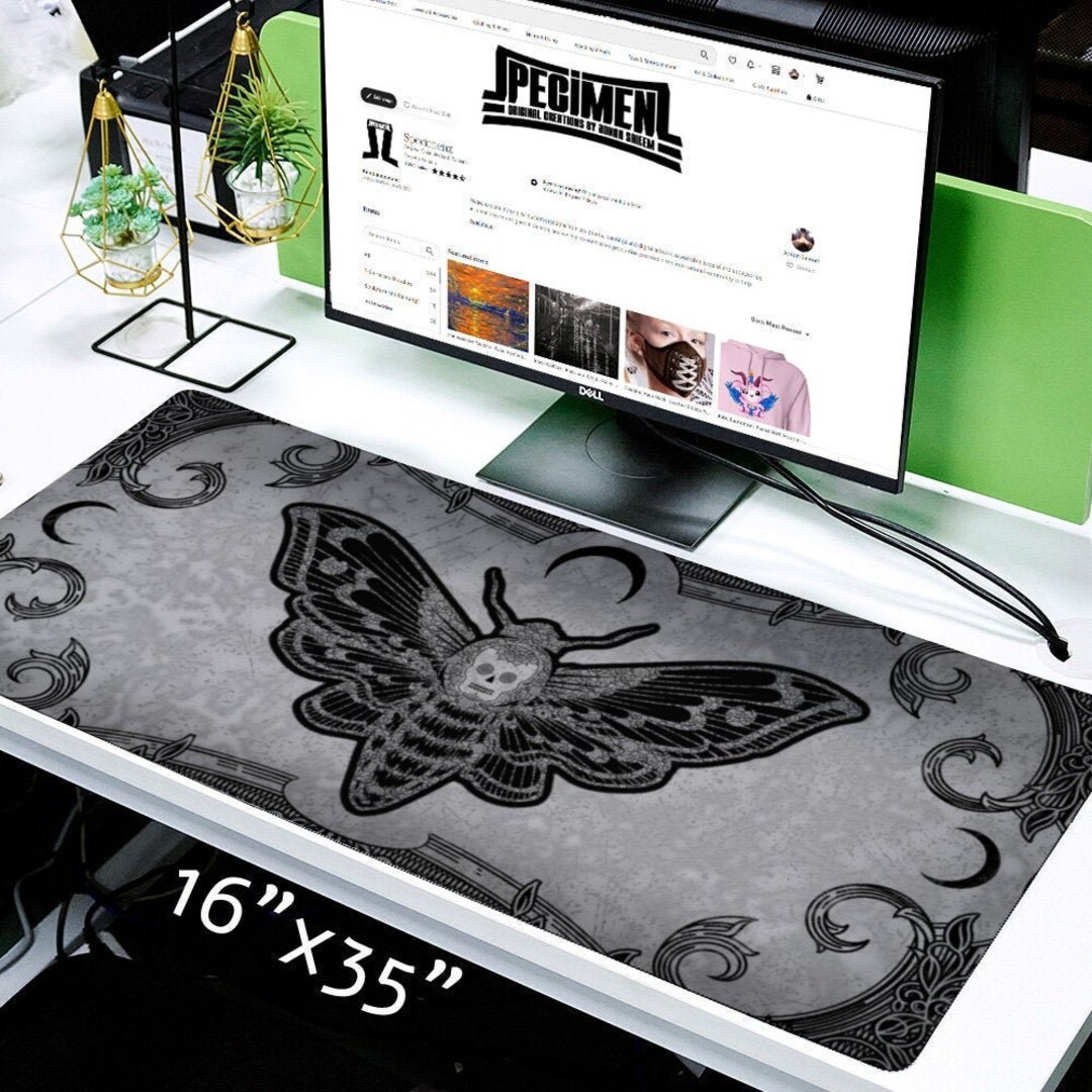 Gothic Desk Mat Gothic Office Decor Gothic Mouse Pad Gothic Home Decor ...