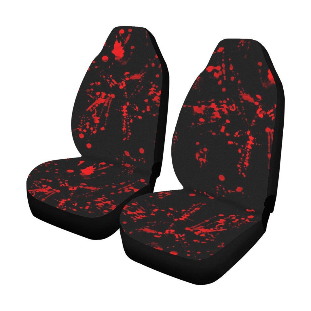 Goth Car Seat Covers, Gothic Car Accessory, Blood Spatter Car Seat ...